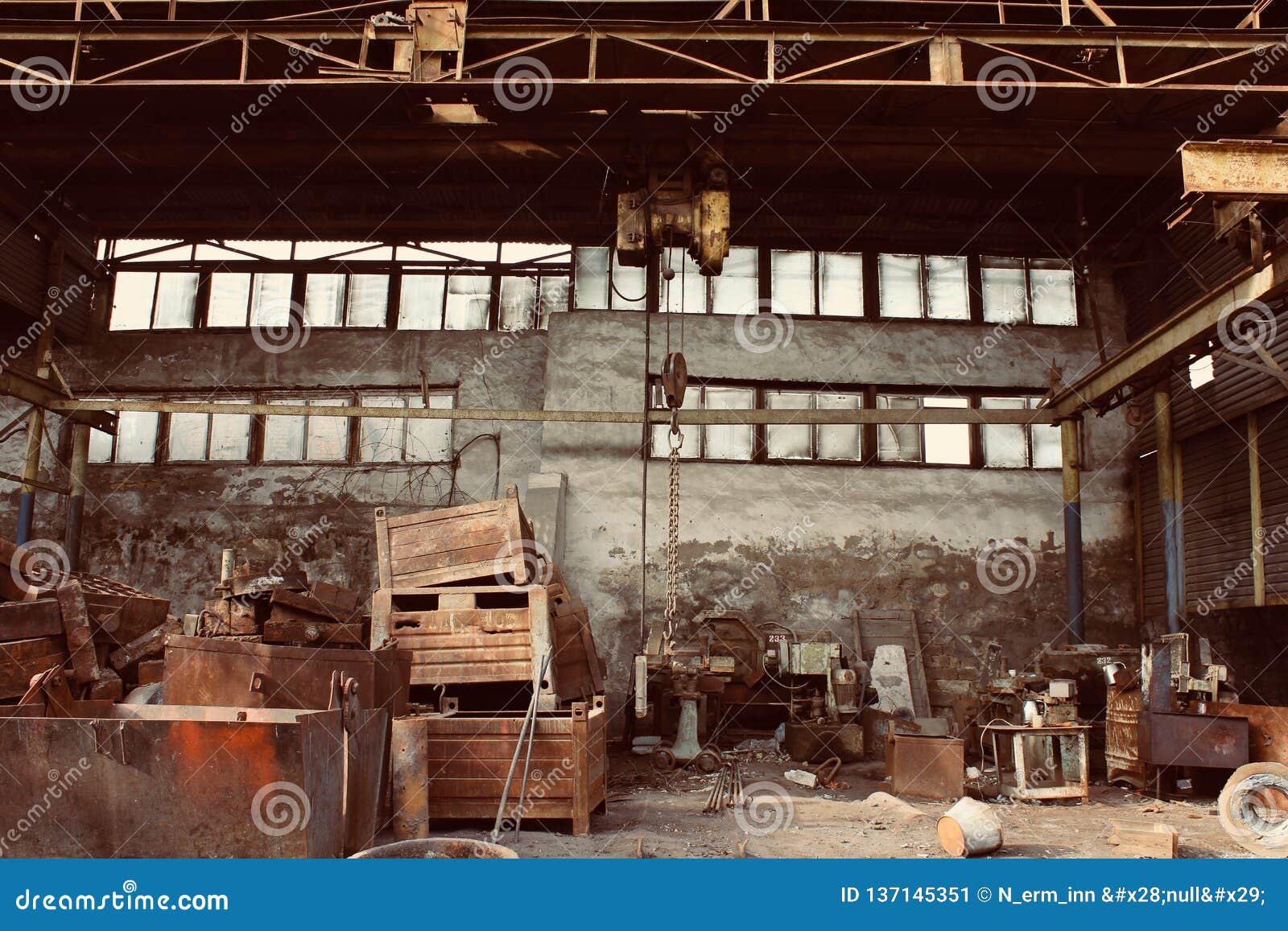 Big old factory stock image. Image of brown, factory - 137145351