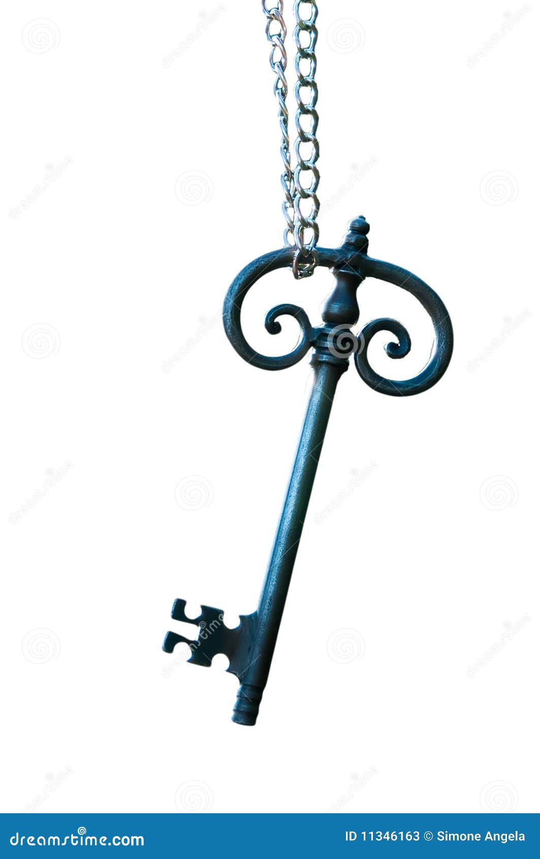 Old big key with chain stock image. Image of house, office - 11346163