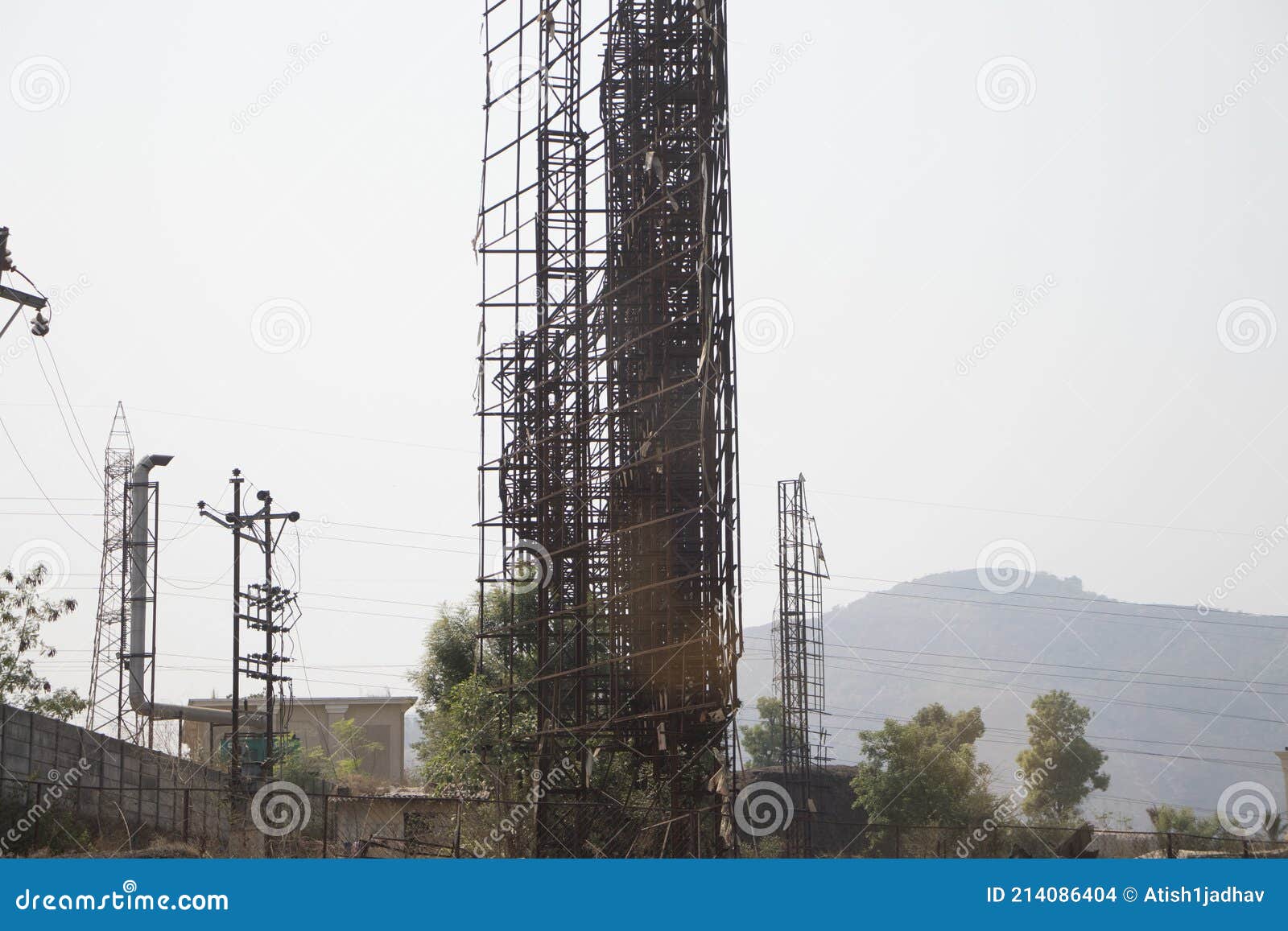 Old Billboard Iron Base Structure Stock Photo - Image of large ...