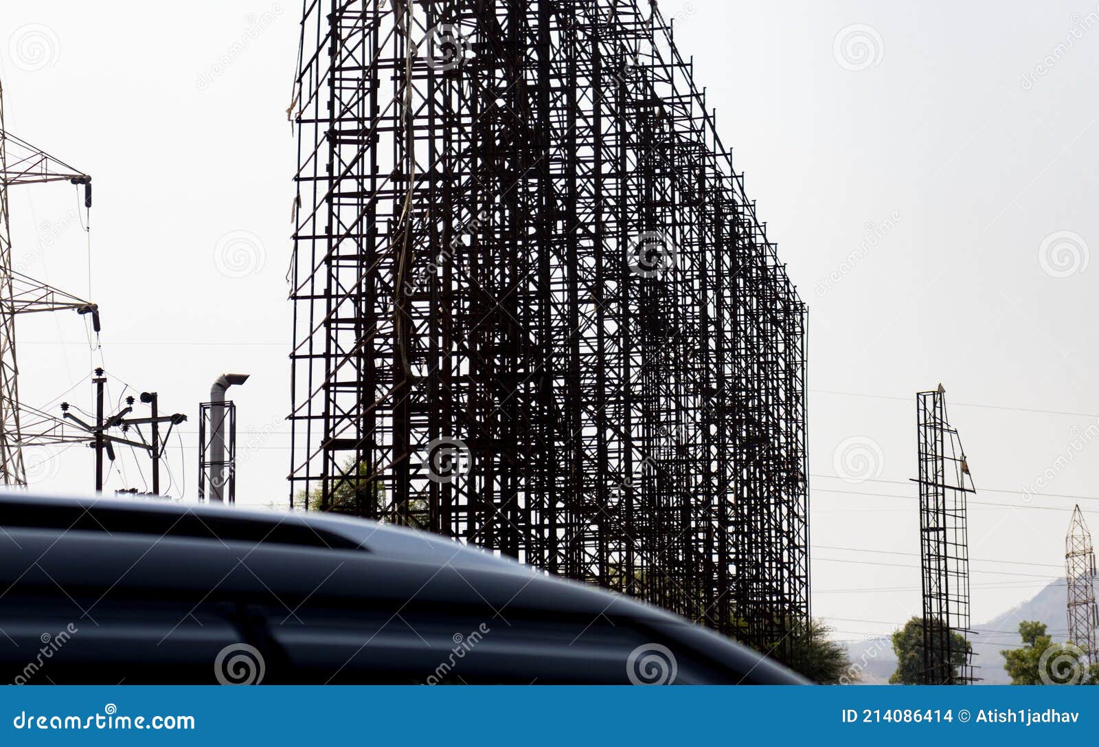 Old Billboard Iron Base Structure Stock Photo - Image of design, pune ...