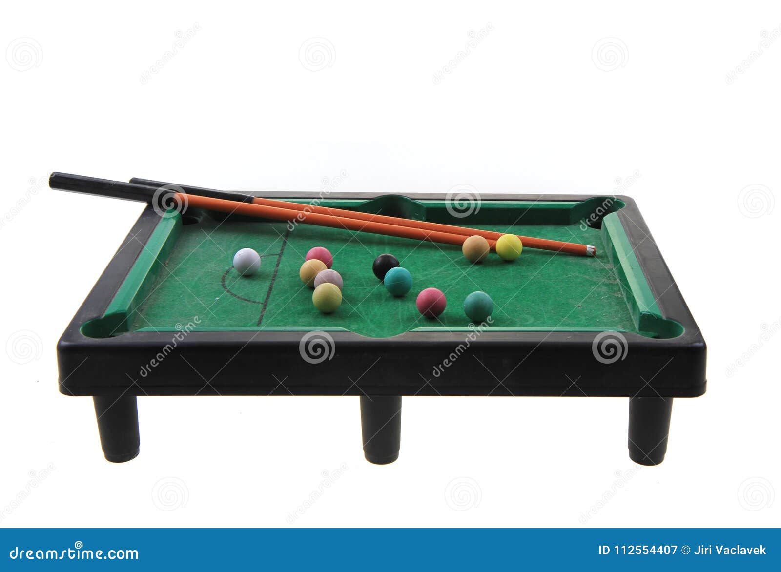 Old billiard toy table stock image. Image of texture - 112554407