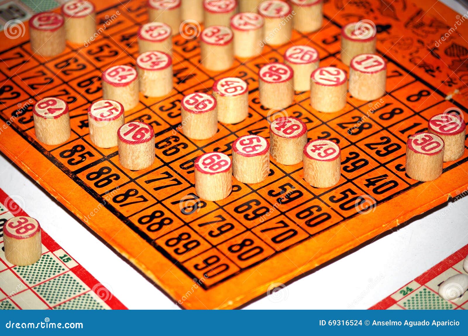 Old bingo game set stock photo. Image of numbers, bingo - 69316524