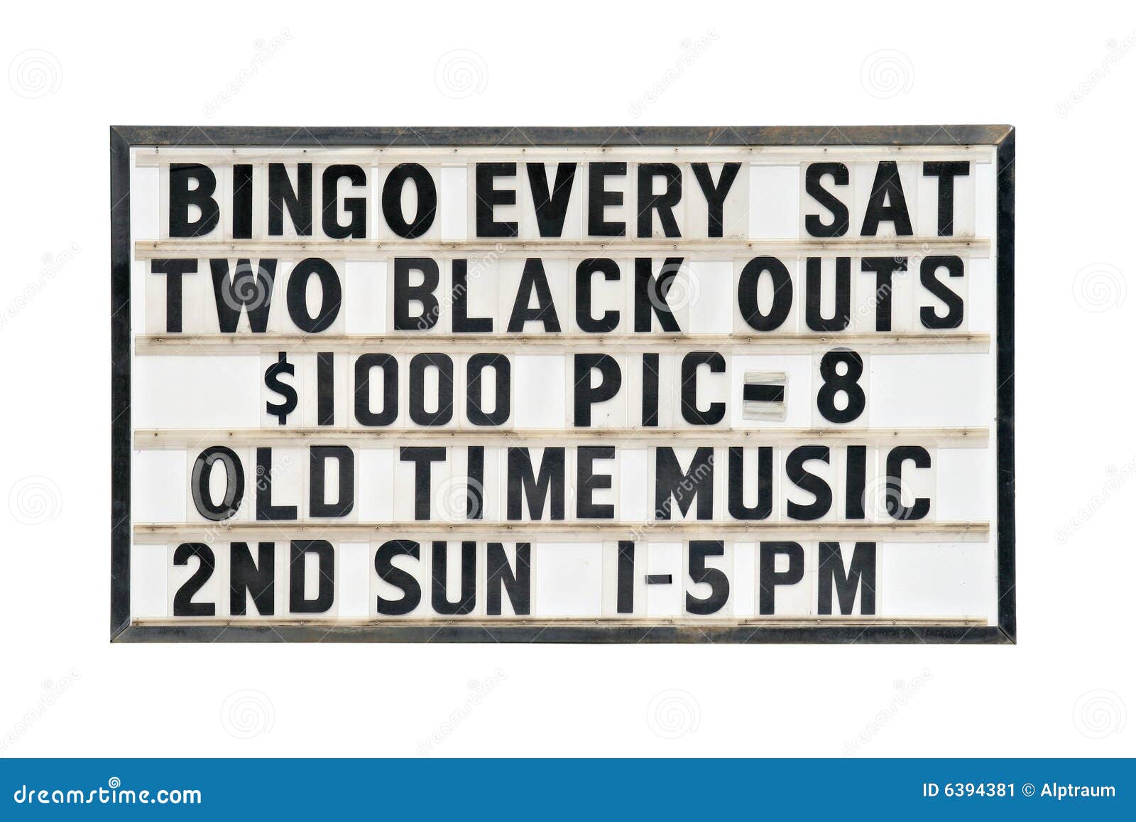 Old bingo sign stock image. Image of black, white, bingo - 6394381
