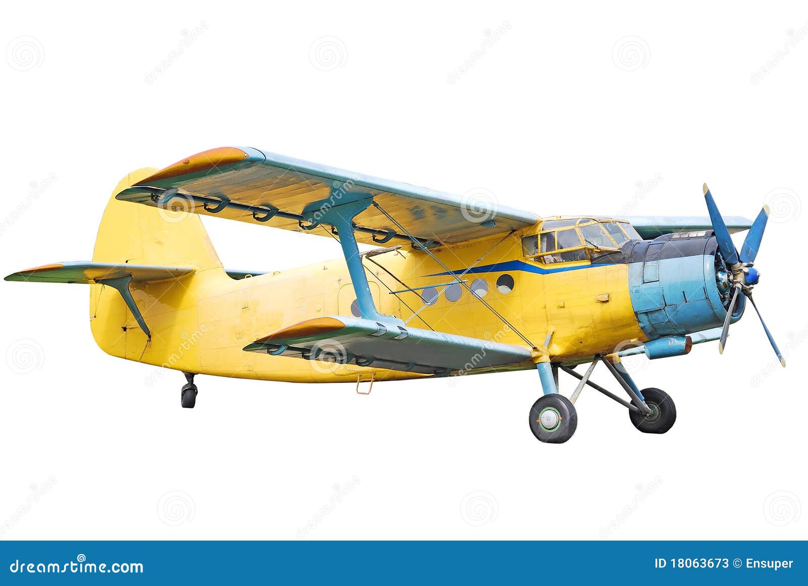 Old biplane stock image. Image of aged, weathered, transport - 18063673