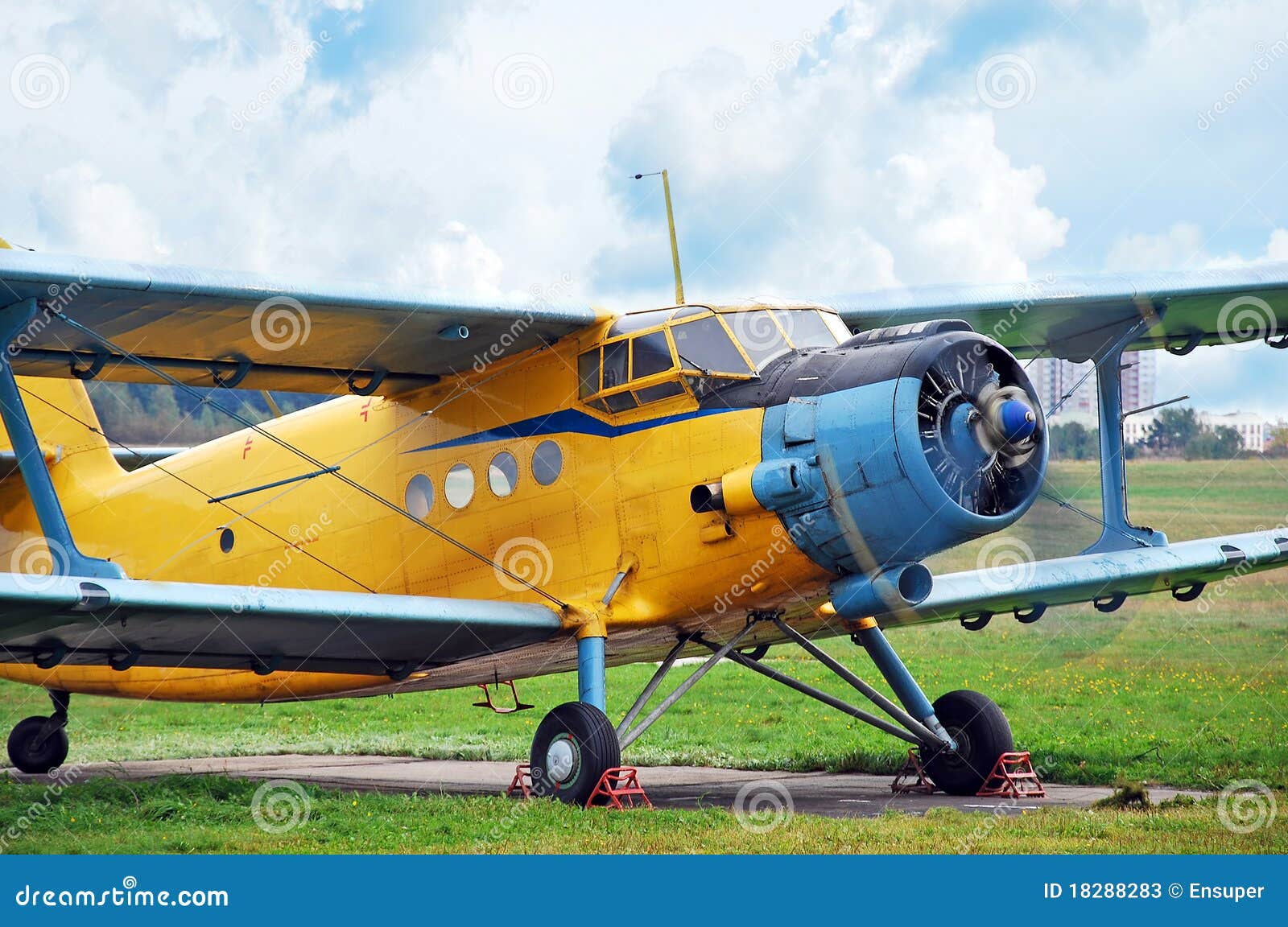 Old biplane stock image. Image of background, flight - 18288283