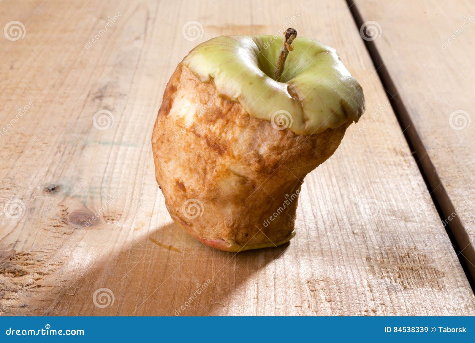 Old bitten apple stock image. Image of table, breakfast - 84538339