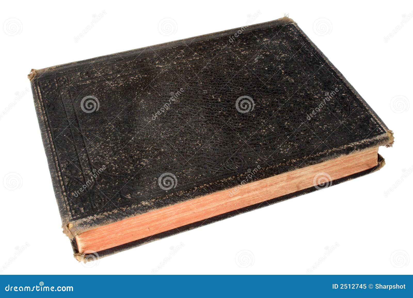 Old black book. stock image. Image of texture, front, scruffy - 2512745