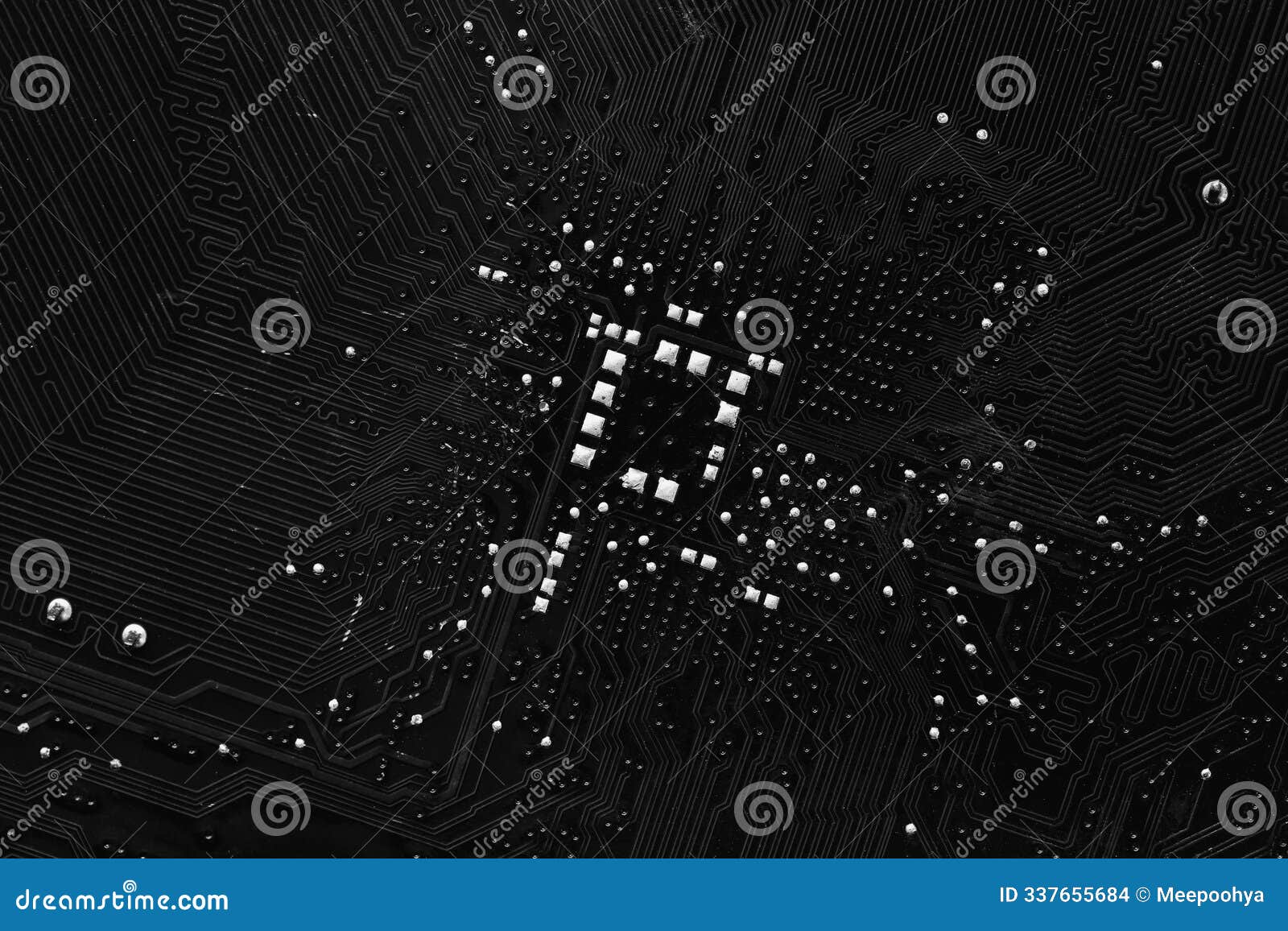 Old Black Computer Motherboard With Dust And Rust Stains Background ...