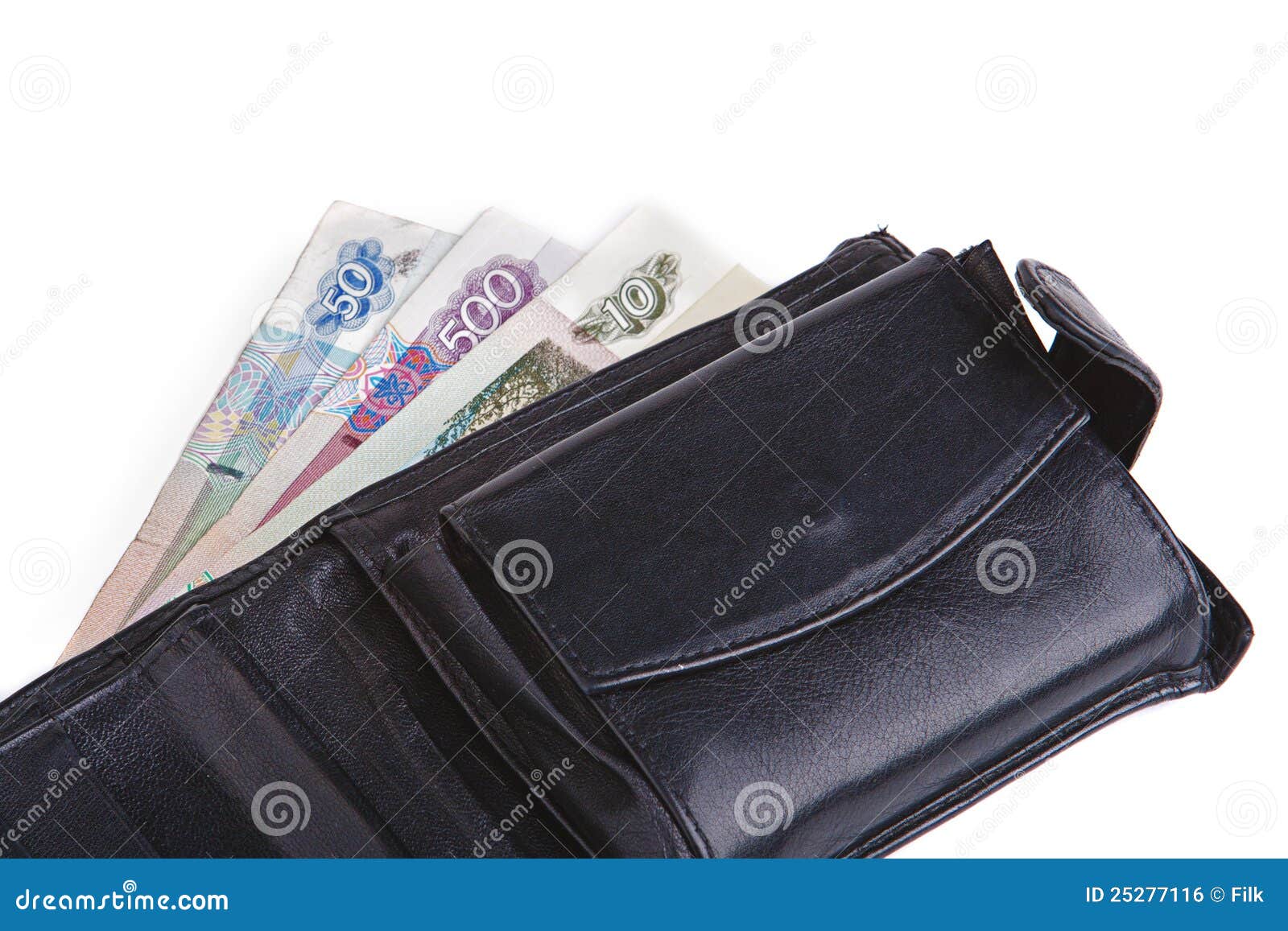 Old black leather wallet stock photo. Image of leather - 25277116