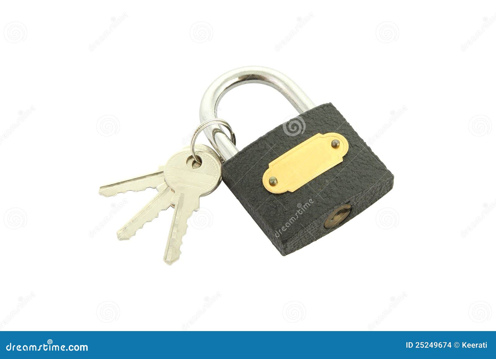 Old black padlock with key stock photo. Image of concept - 25249674