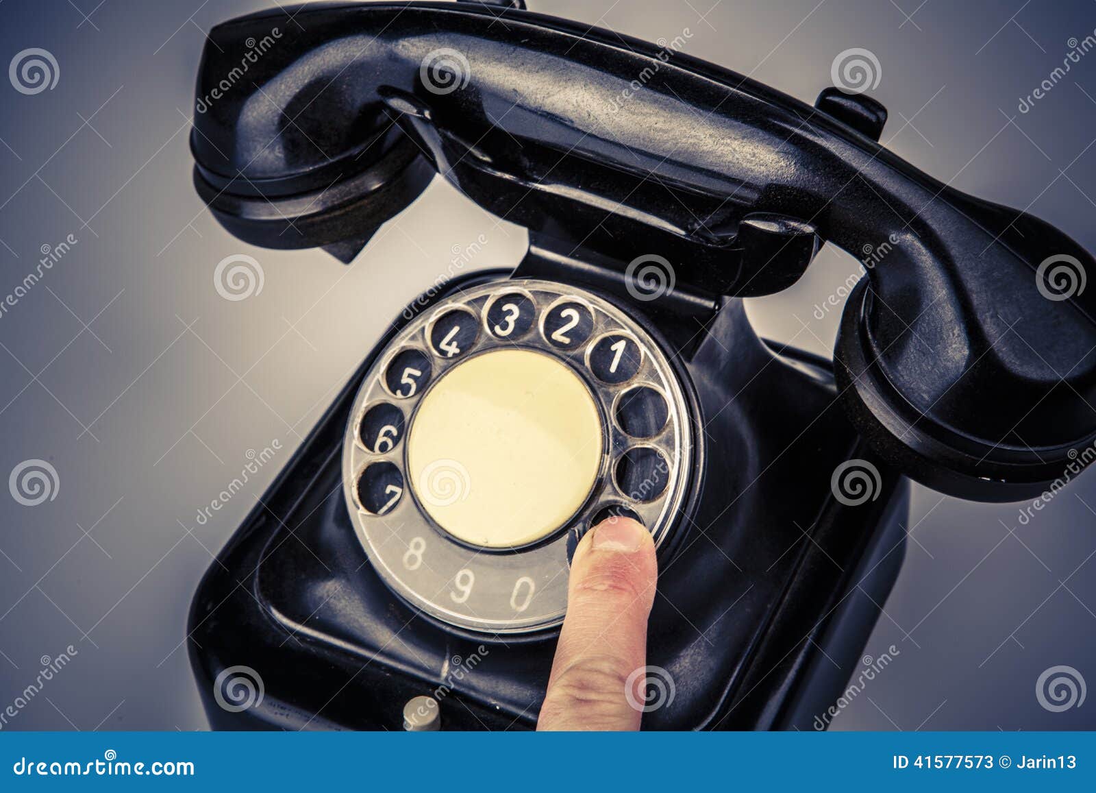 Old Black Phone With Dust And Scratches On White Background Stock Image ...