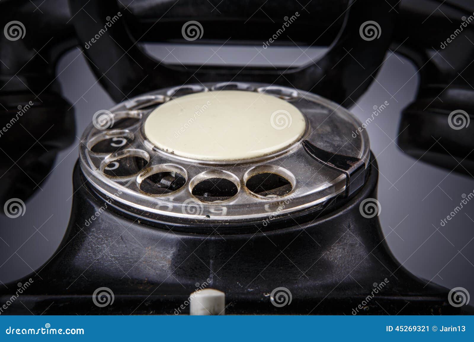 Old Black Phone with Dust and Scratches on White Background Stock Image ...