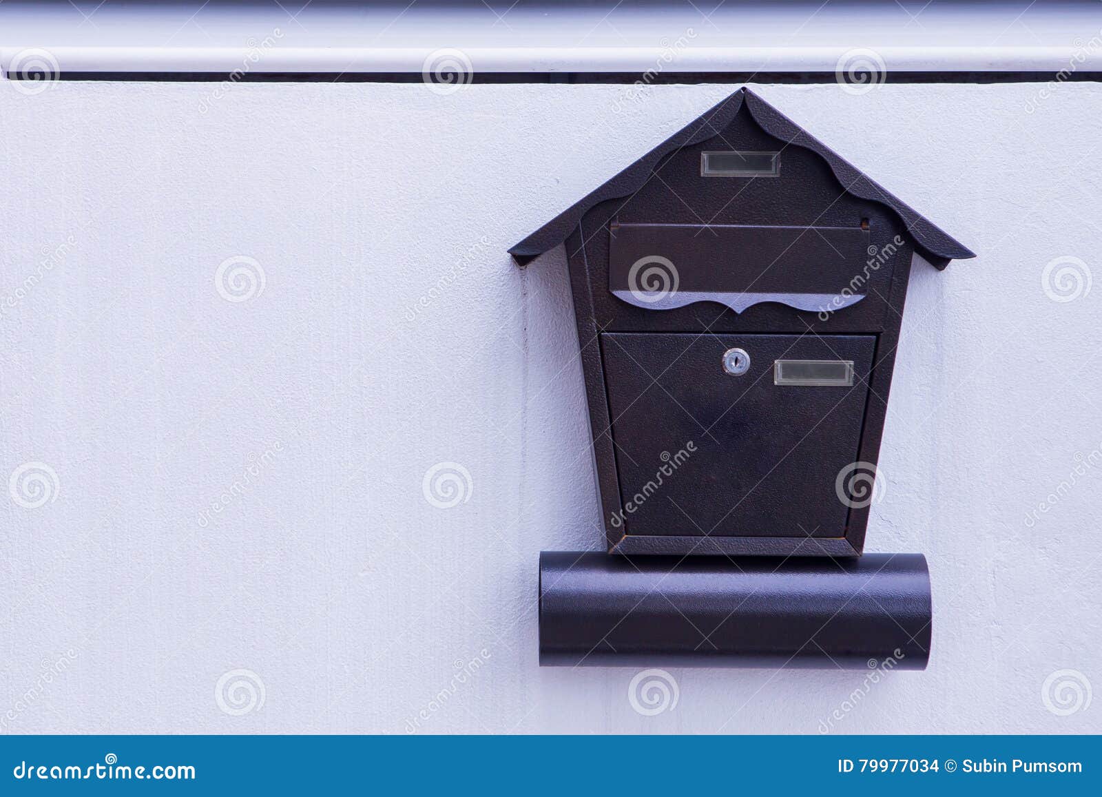 Old Black Post Box Isolated Stock Photo - Image of antique, postal ...
