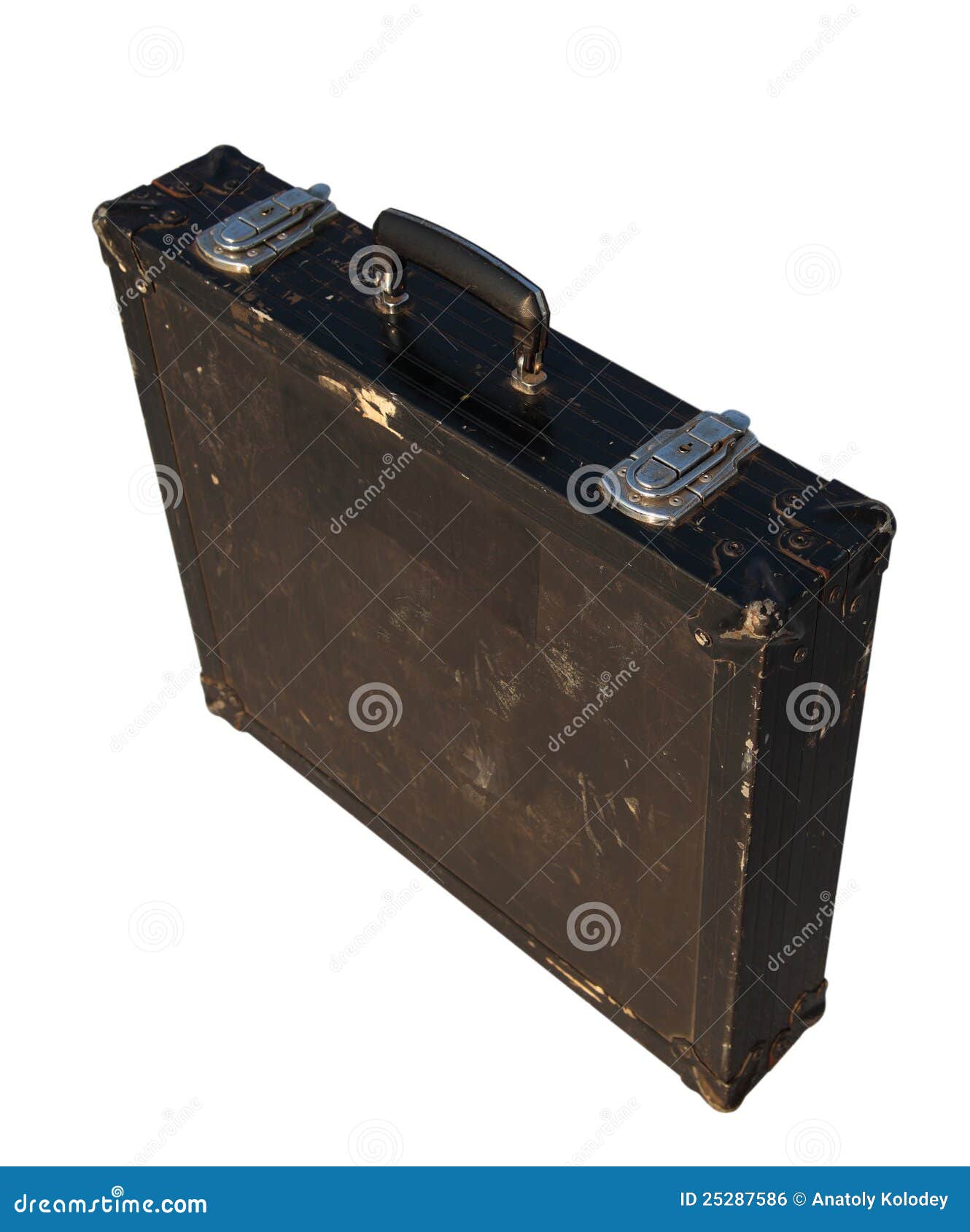 Old Black Safety Briefcase Isolated Stock Photo - Image of quality ...