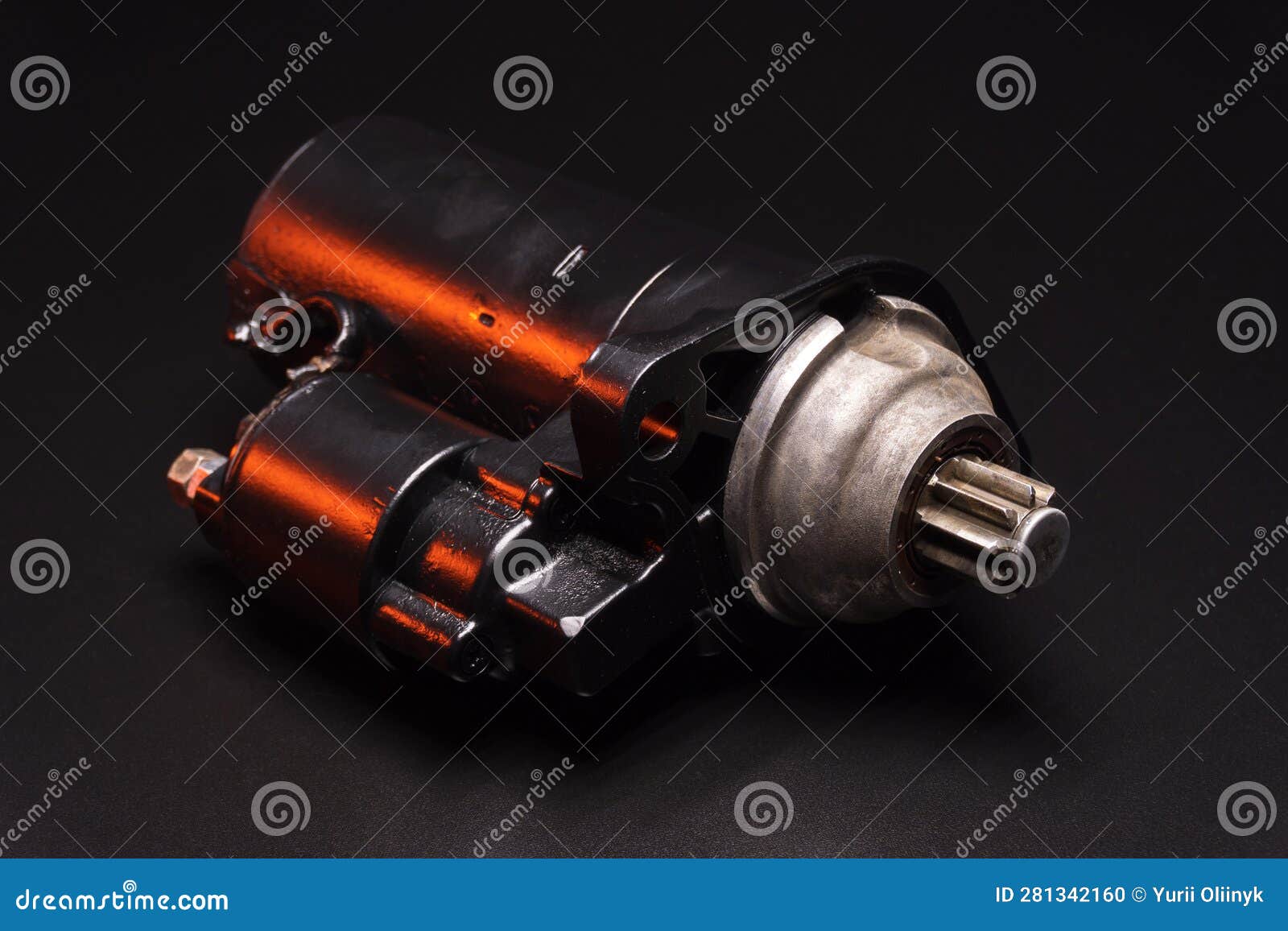 Old Black Starter for Starting Stock Photo - Image of equipment, energy ...
