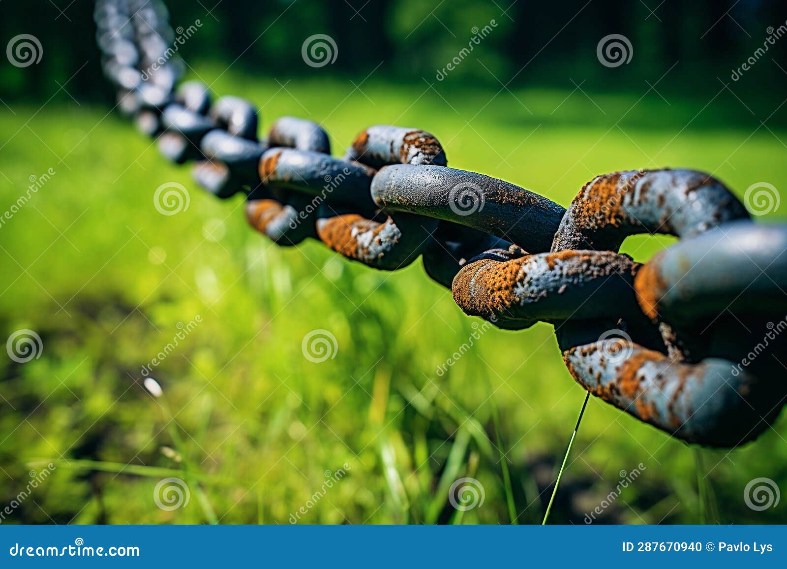 Old Black Steel Chains with Rust Stock Photo - Image of protection ...