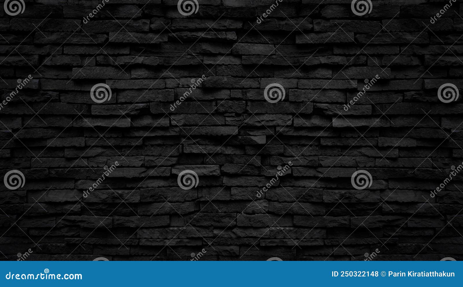Old Black Stone Brick Wall Texture for Background Stock Photo - Image ...