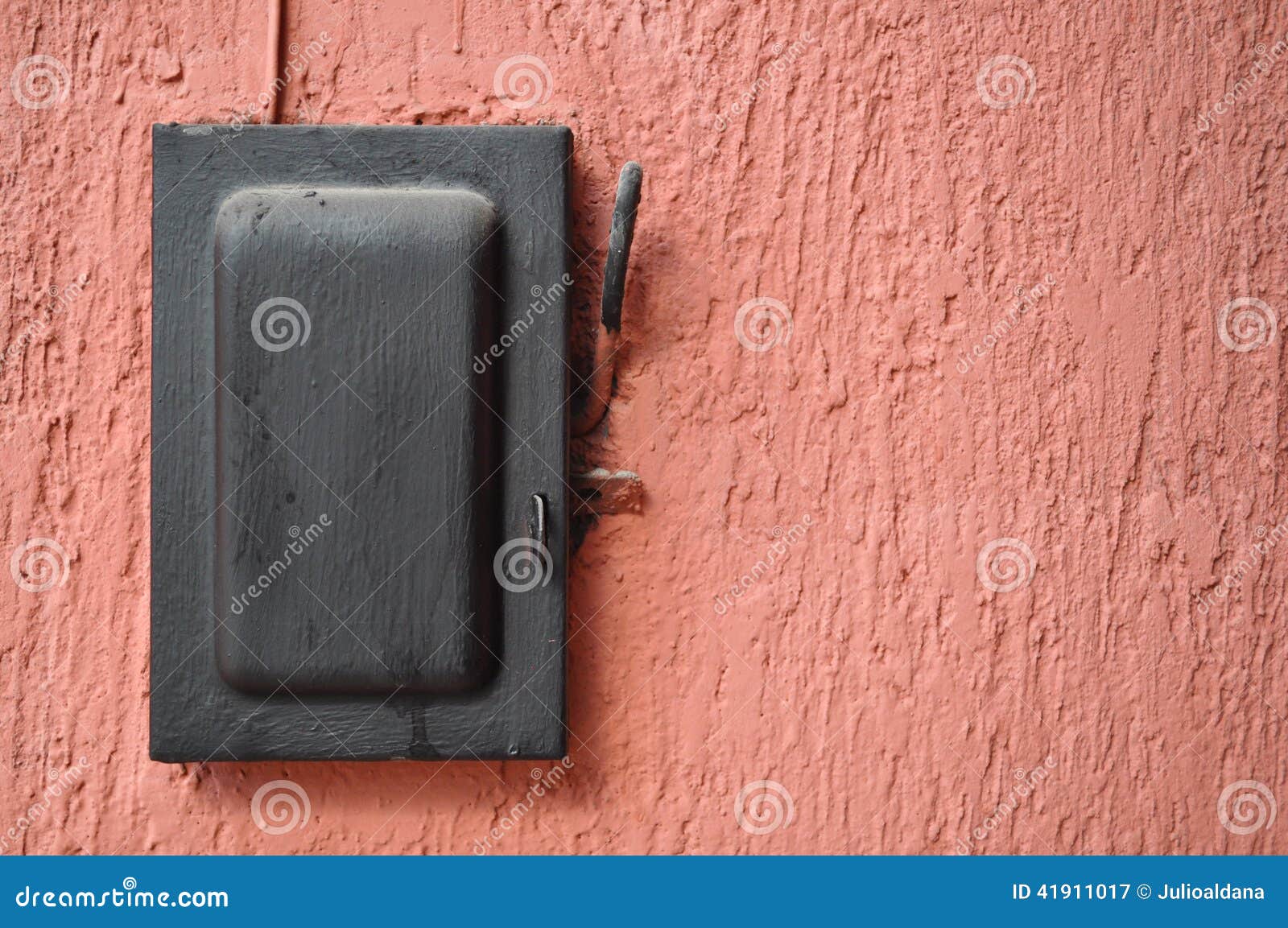 Old Black Switch - Lever Over Red Wall Stock Image - Image of aged ...