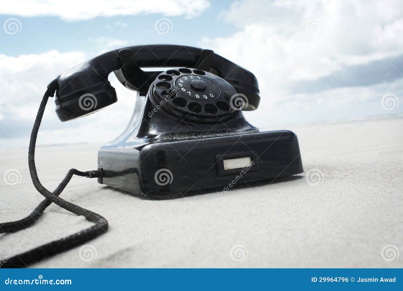 Retro Vintage Phone on the Beach Stock Photo - Image of sand, close ...