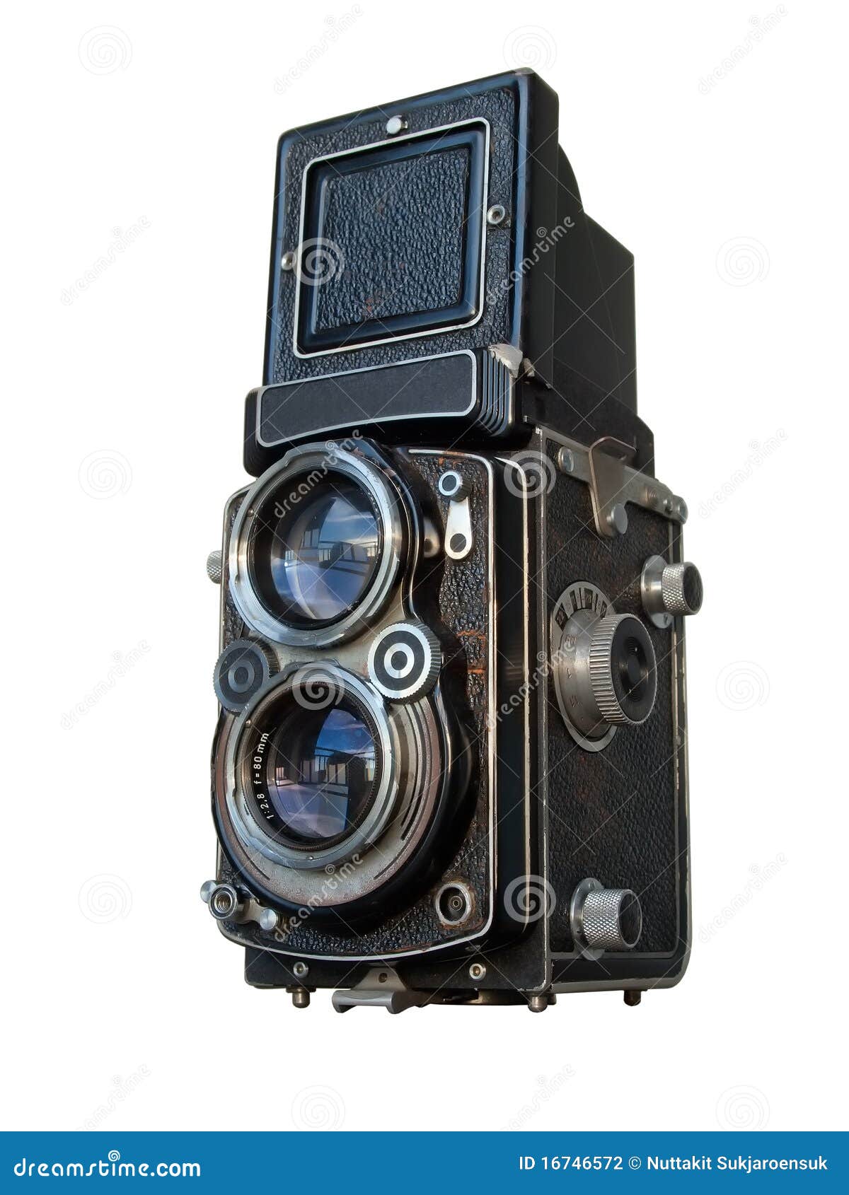 Old Black Twin Lens Reflex Camera Stock Photo - Image of vintage ...
