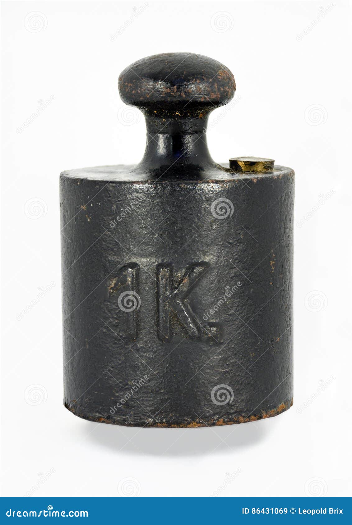 Old Black Weight of One Kilogram Stock Image - Image of black, weight ...