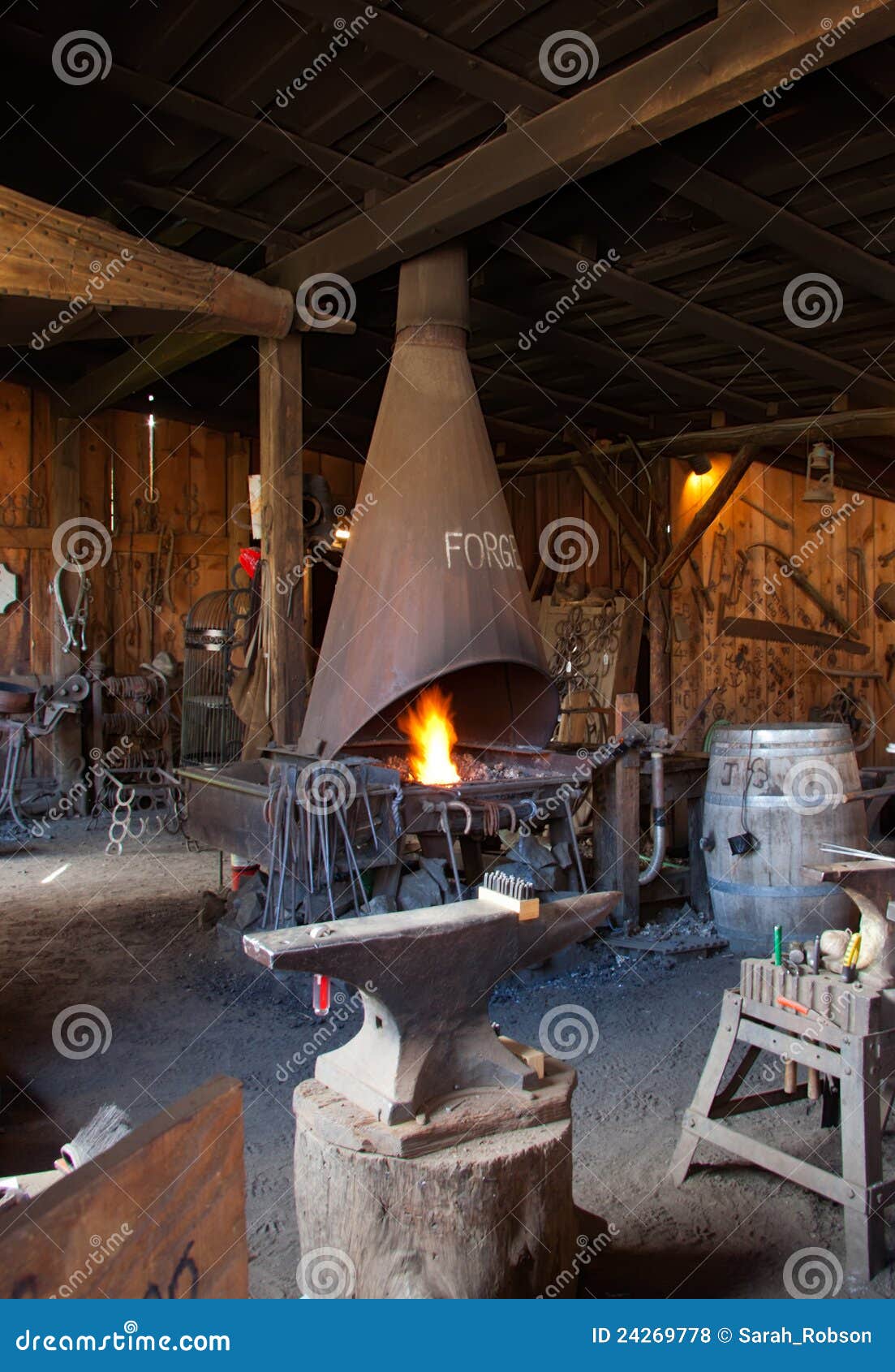 Old blacksmith shop stock photo. Image of metal, smithy - 24269778