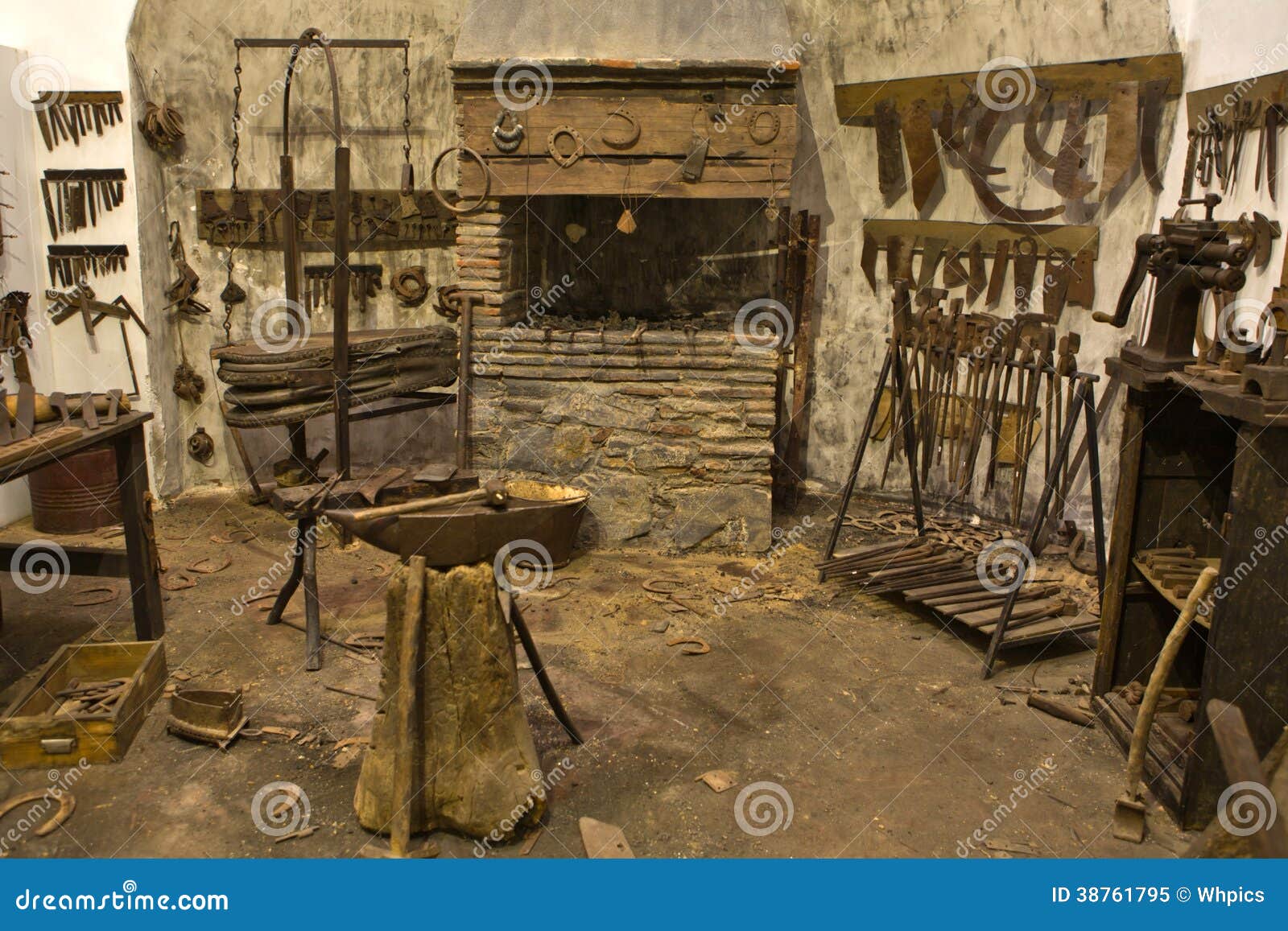Old blacksmith workshop stock image. Image of traditional - 38761795