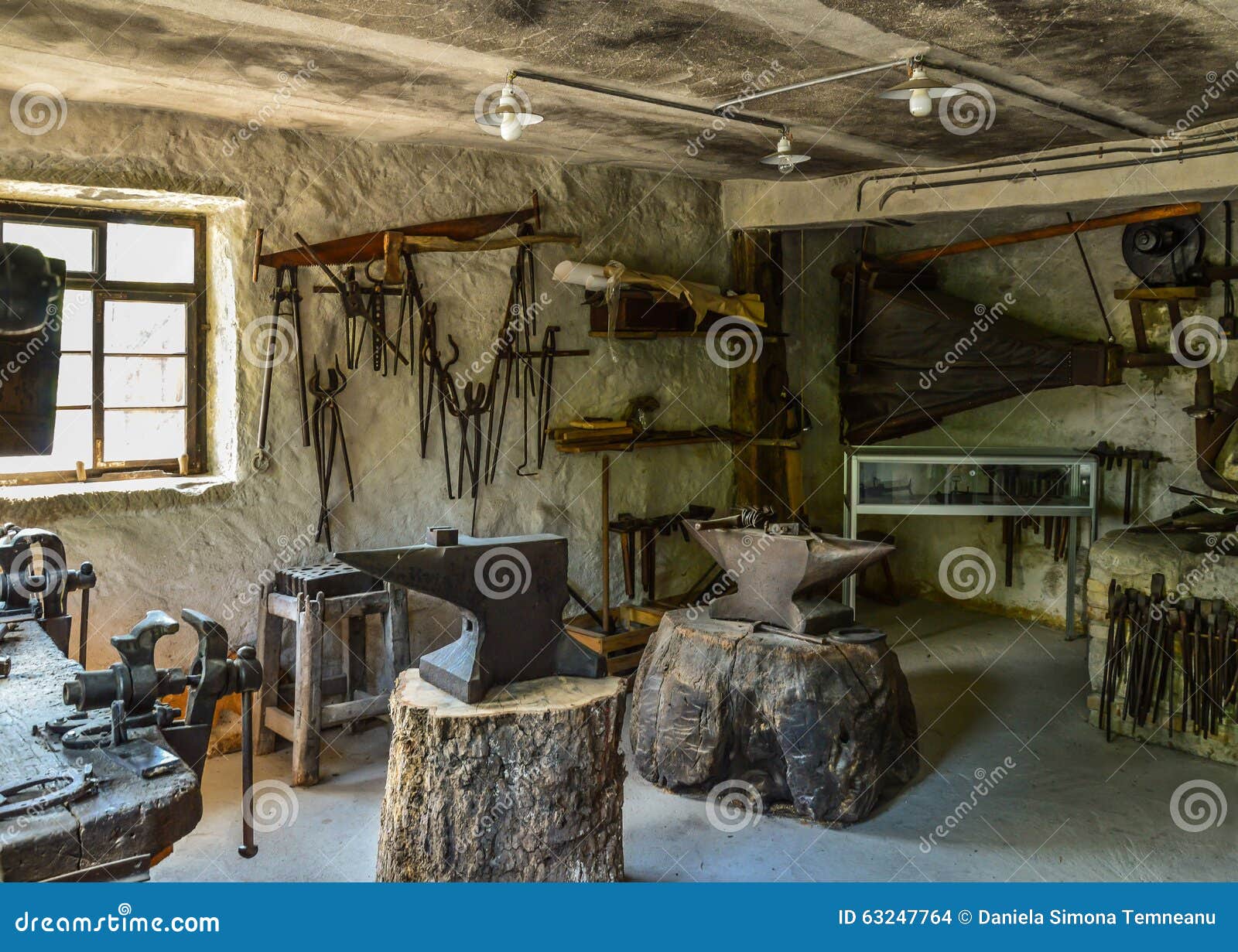 Old blacksmith workshop stock photo. Image of toolkit - 63247764