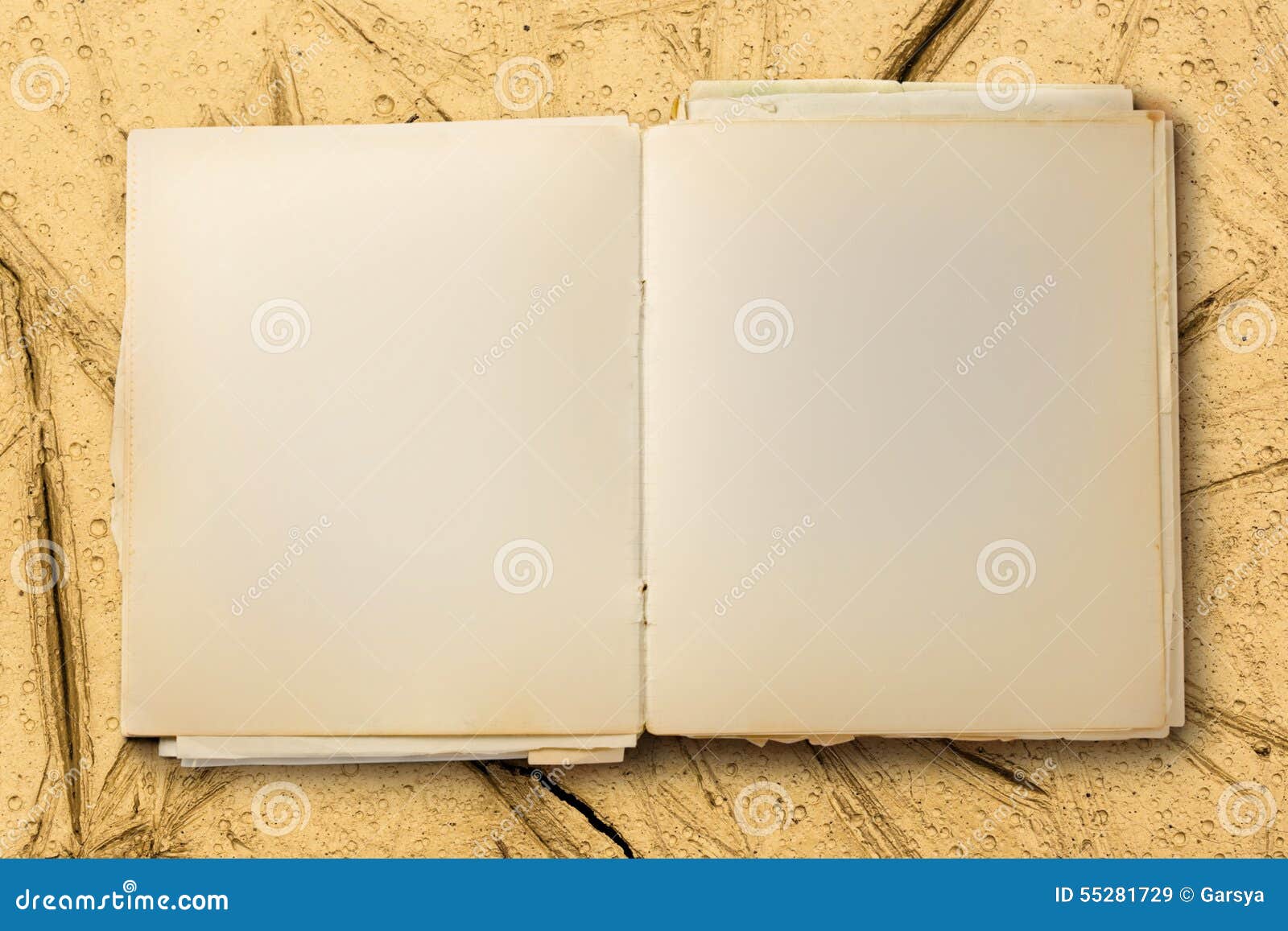 Old blank notebook open stock image. Image of paper, horizontal - 55281729