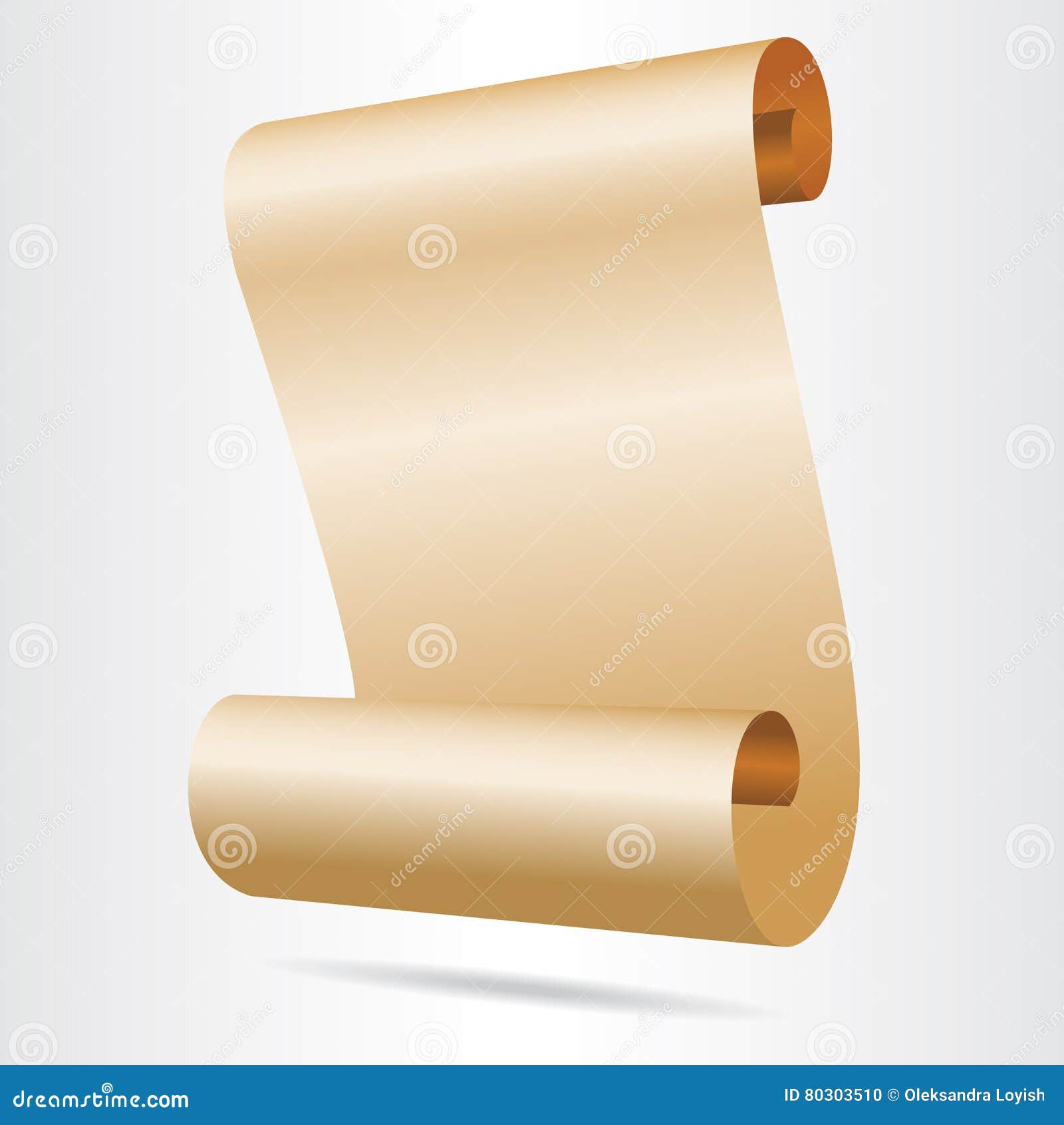 Old blank paper script. stock vector. Illustration of torn - 80303510