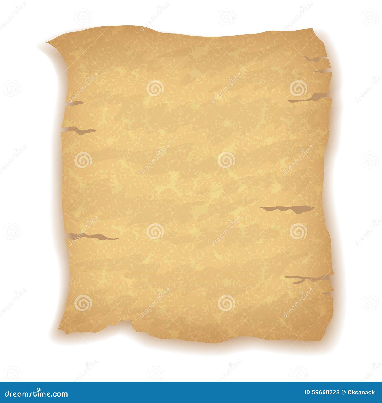 Old Blank Paper Sheet stock vector. Illustration of empty - 59660223