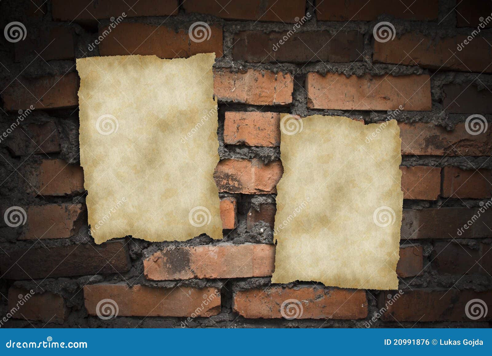Old blank papers stock illustration. Illustration of wall - 20991876