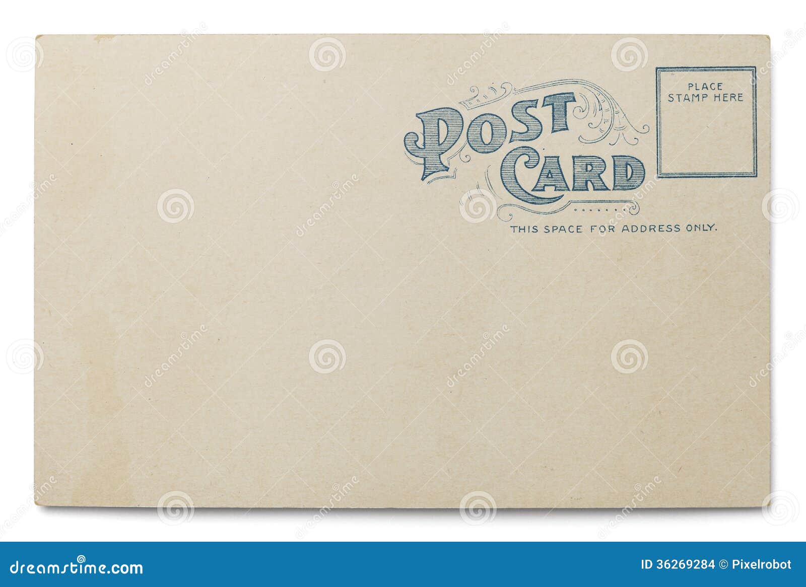 Old Blank Postcard stock photo. Image of correspondence - 36269284