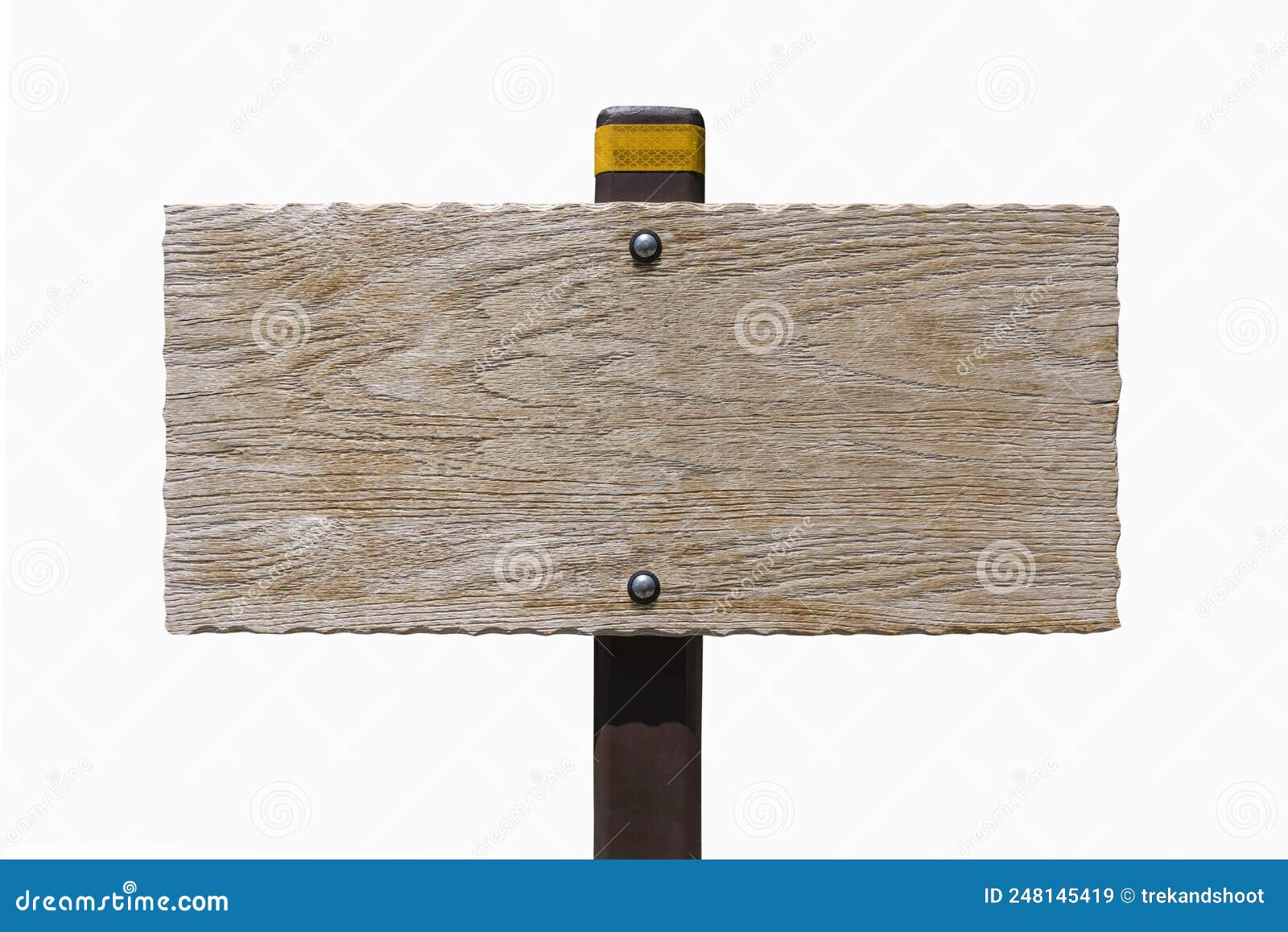 Old Blank Wood Sign Isolated Stock Image - Image of board, textured ...