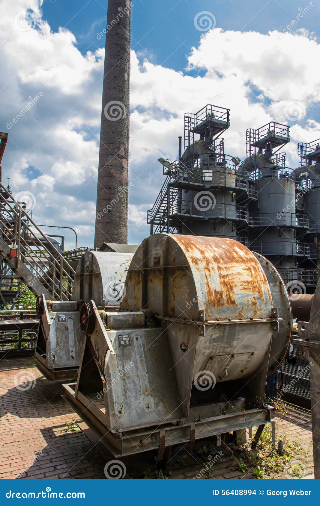 An old blast furnace stock photo. Image of construction - 56408994