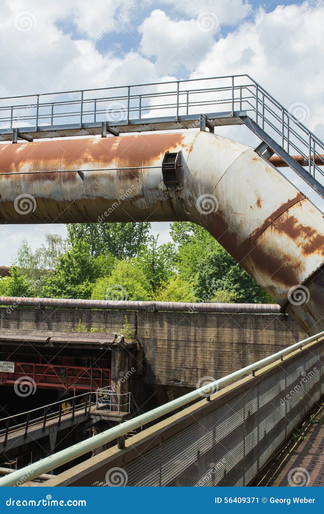 An old blast furnace stock image. Image of industrial - 56409371