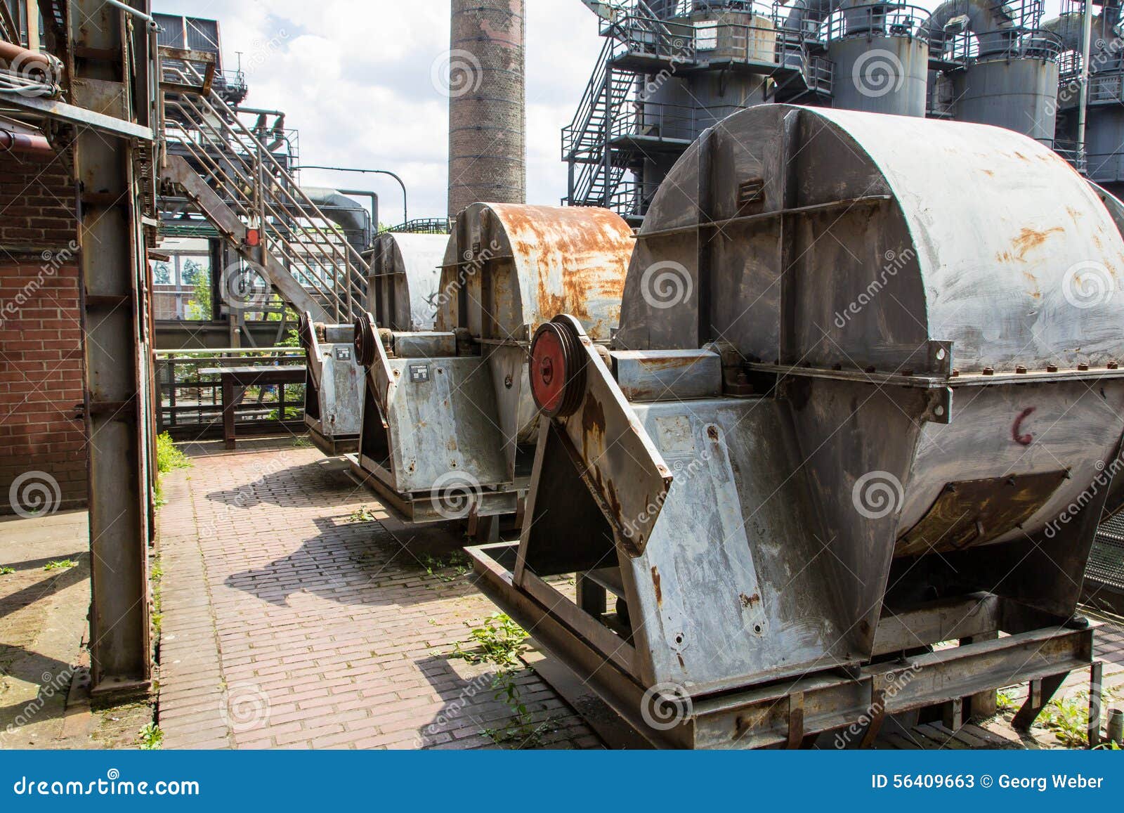 An old blast furnace stock image. Image of build, large - 56409663