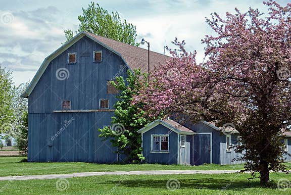 Old Blue Barn stock photo. Image of spring, architecture - 19546014