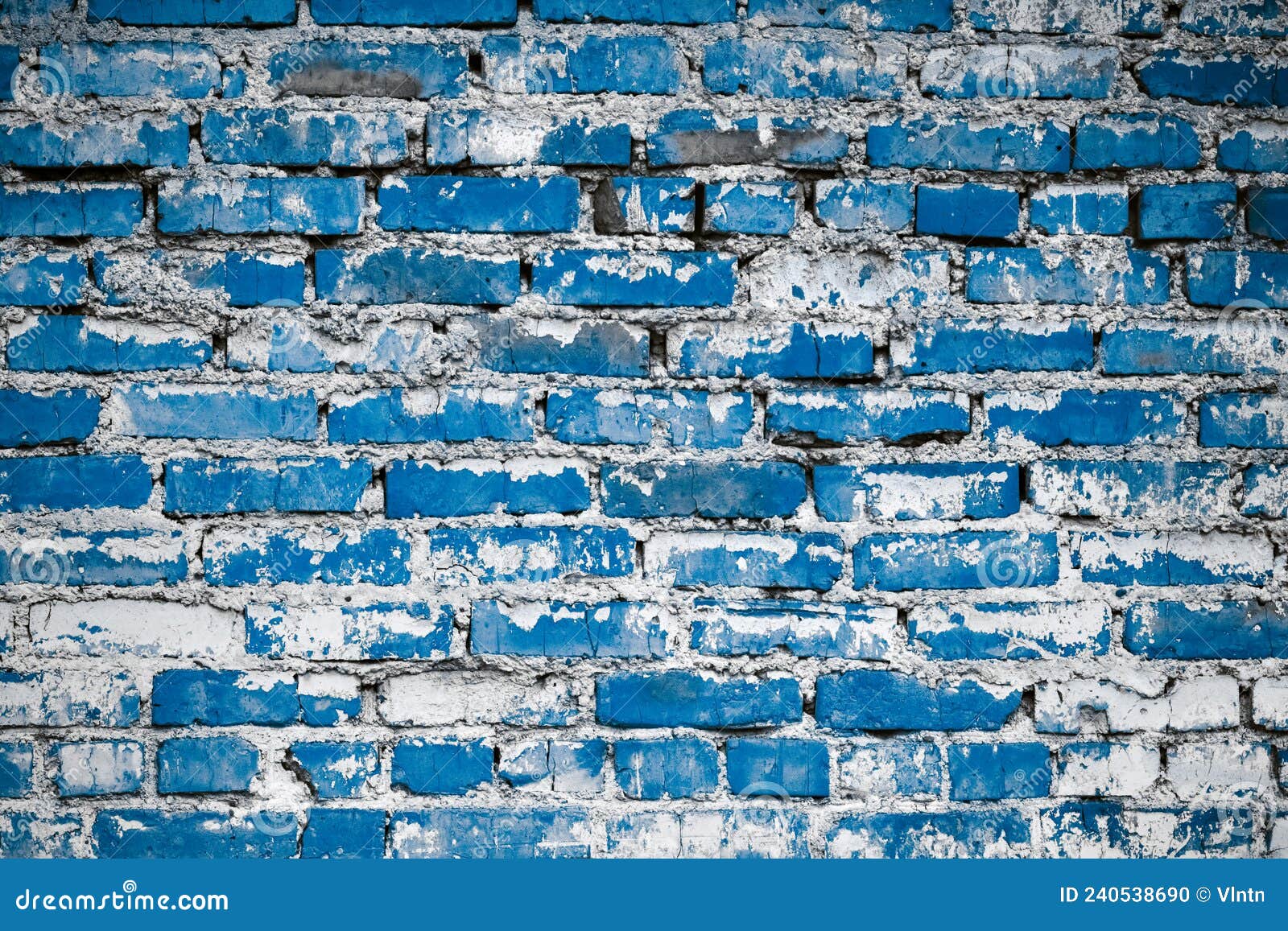 Old blue brick wall stock photo. Image of texture, retro - 240538690