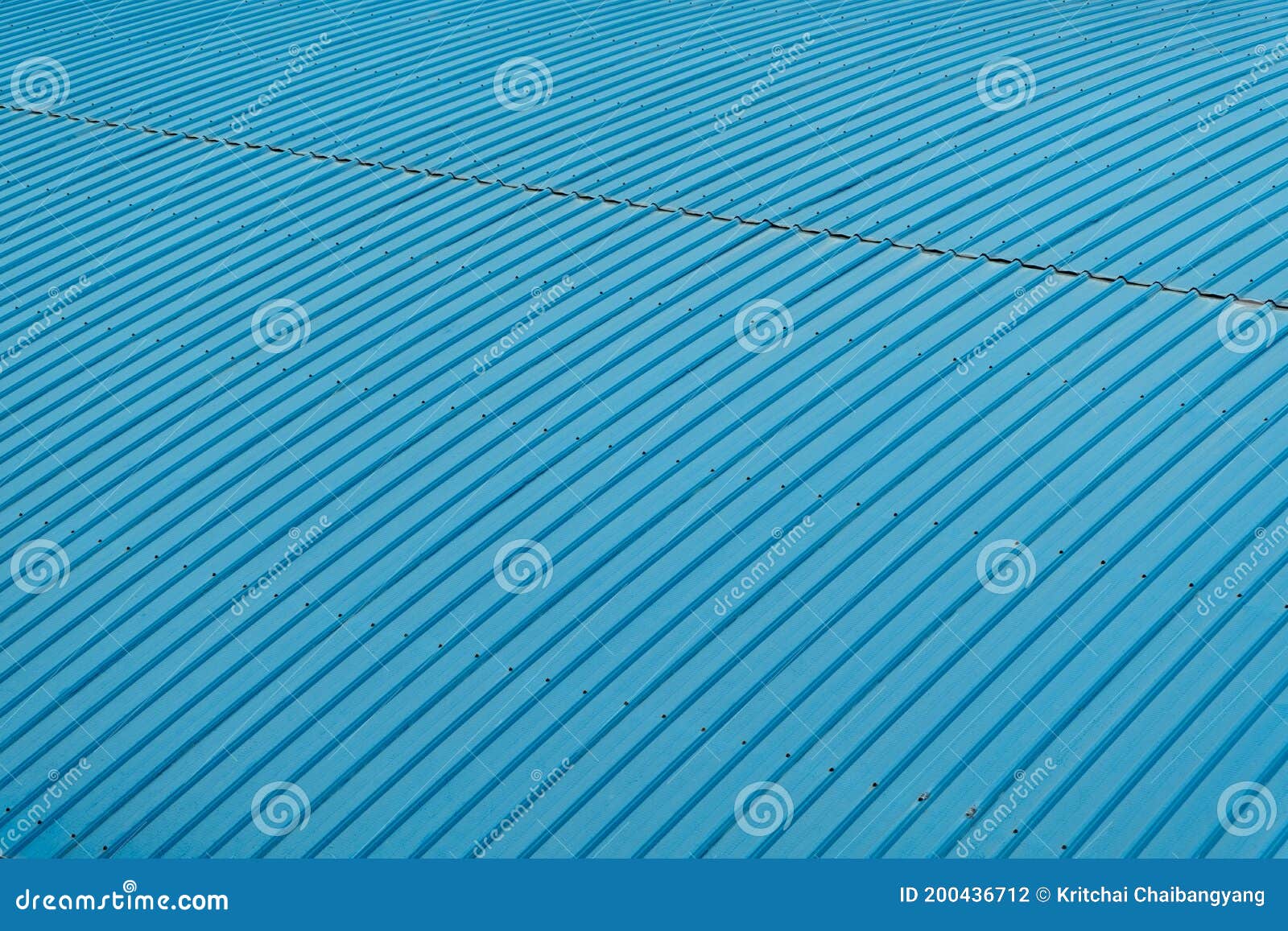 Old Blue Corrugated Metal Cladding on Roof Stock Photo - Image of ...