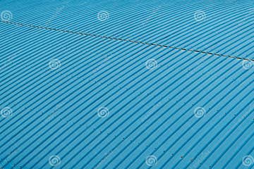 Old Blue Corrugated Metal Cladding on Roof Stock Photo - Image of ...
