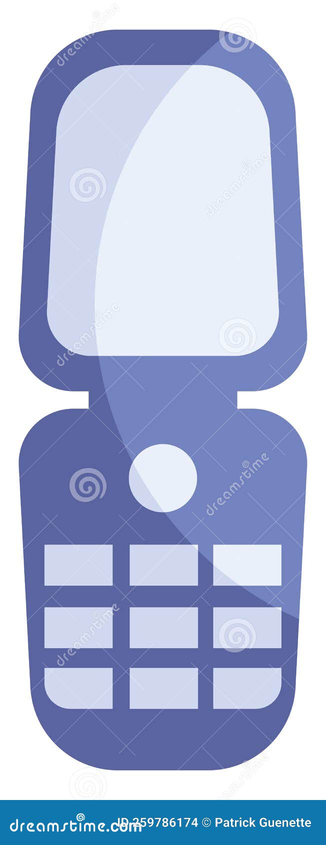 Old Blue Mobile Phone, Icon Stock Vector - Illustration of service ...