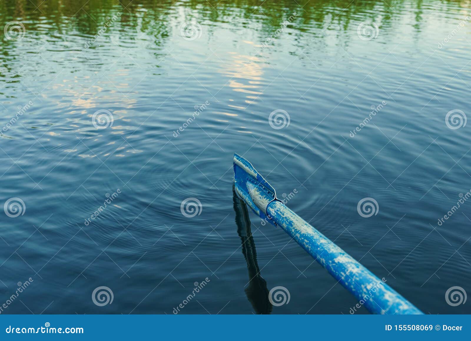 Old Blue Oar in Water Waves Backgrounds Stock Image - Image of ...