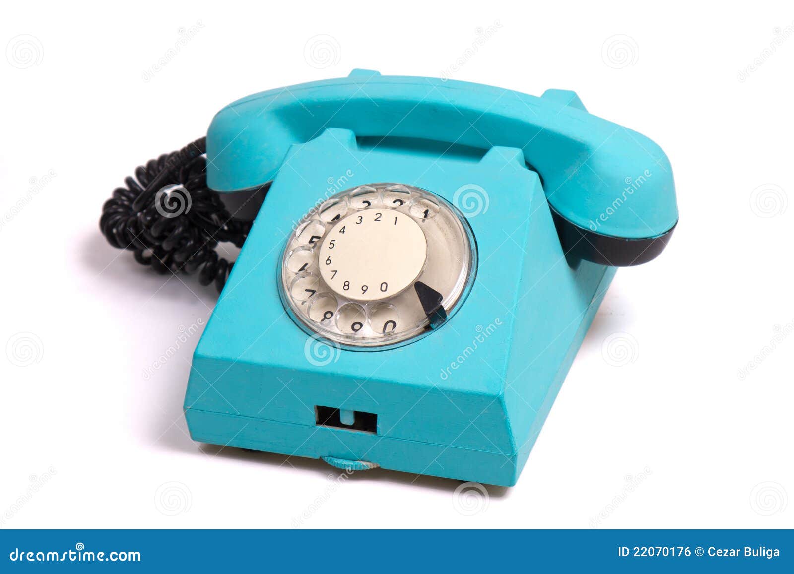 Old Blue Phone Royalty Free Stock Image - Image: 22070176