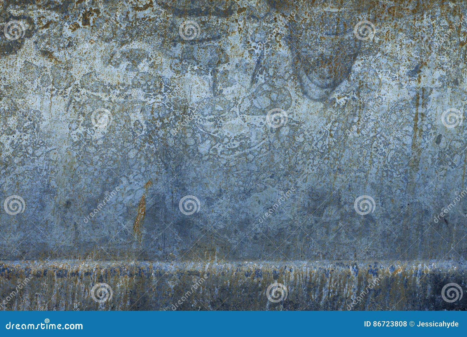 Old blue rusty metal sheet stock photo. Image of grunge - 86723808
