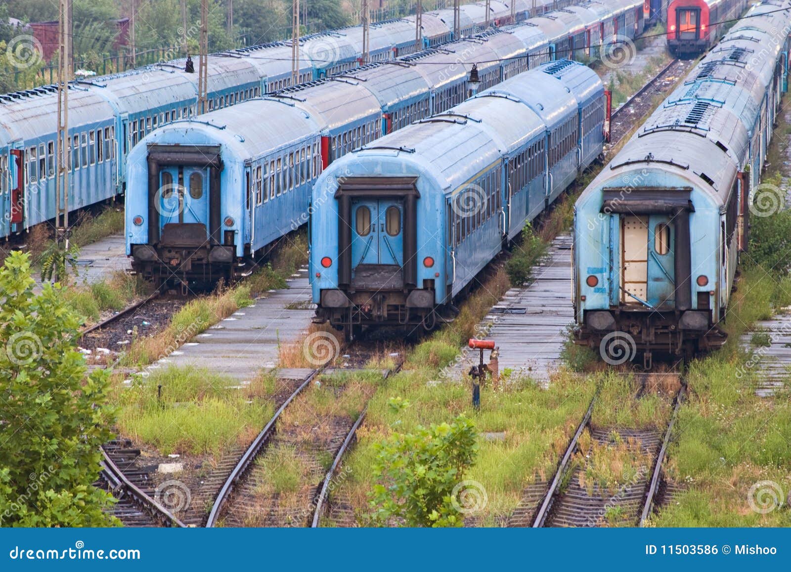 Old blue trains stock photo. Image of urban, commuter - 11503586