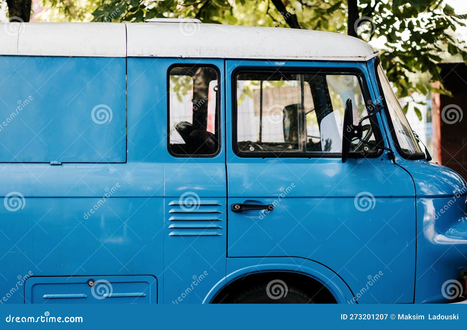 Old blue van stock image. Image of metallic, auto, vehicle - 273201207