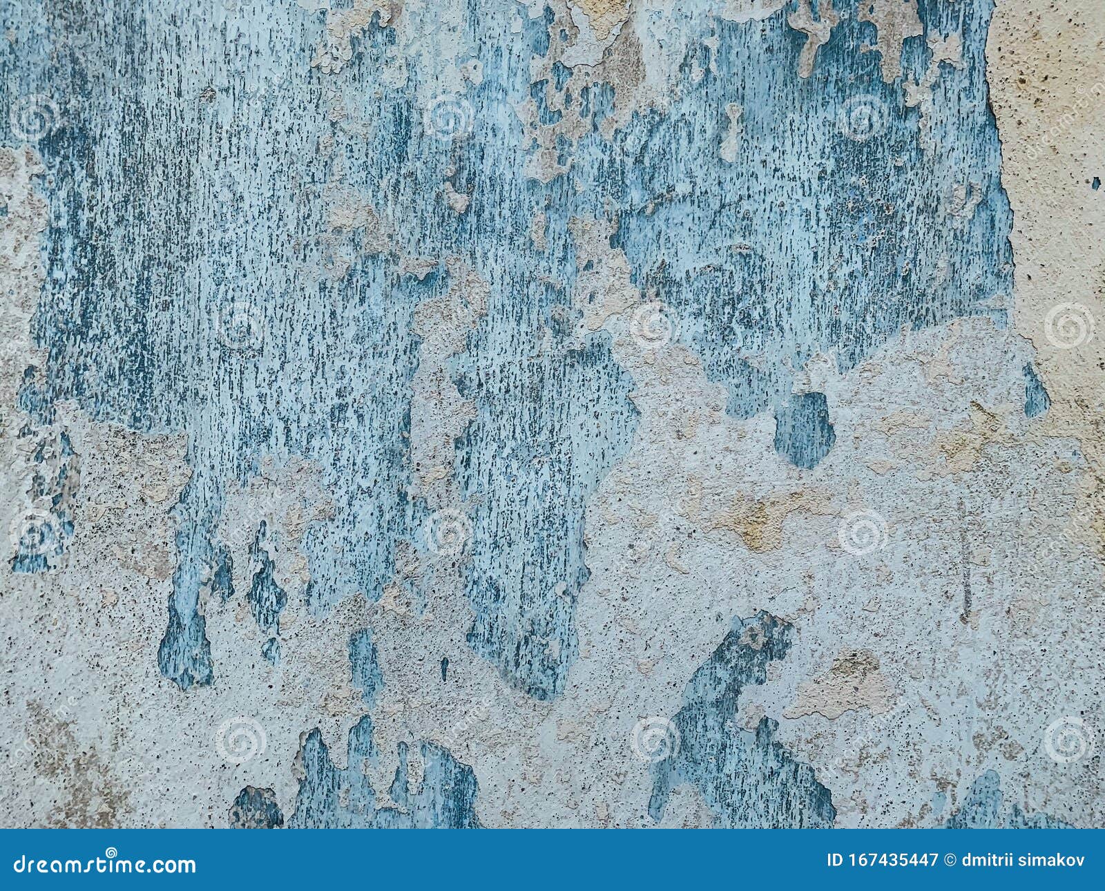 Old Blue Vintage Wall Loft Stone Structure As Background Stock Image ...