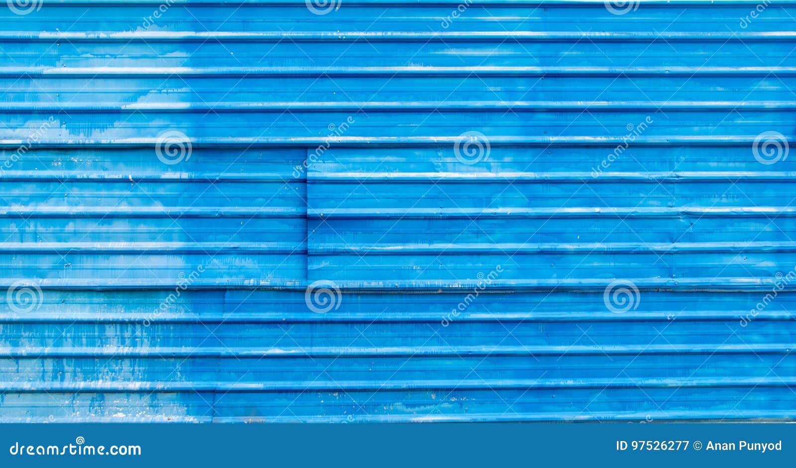 Old Blue Wall Made of Steel Sheet Roof Texture Background Stock Image ...