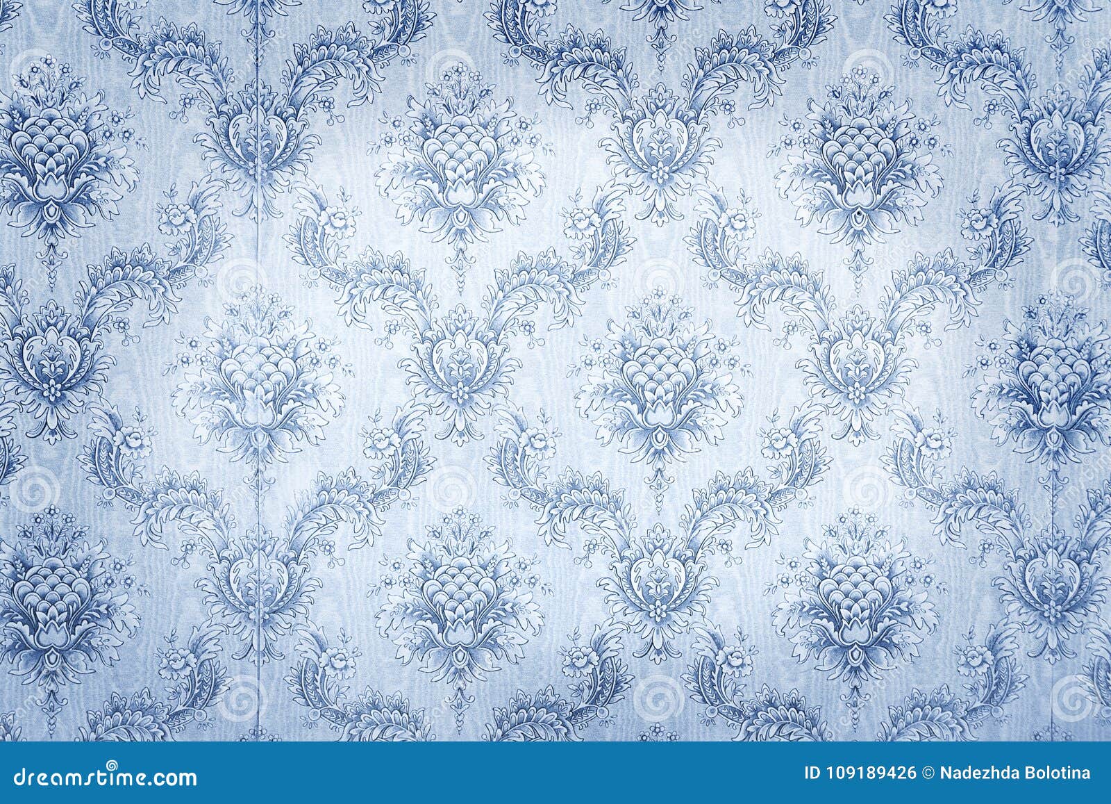 Old blue wallpaper stock photo. Image of blue, repeat - 109189426